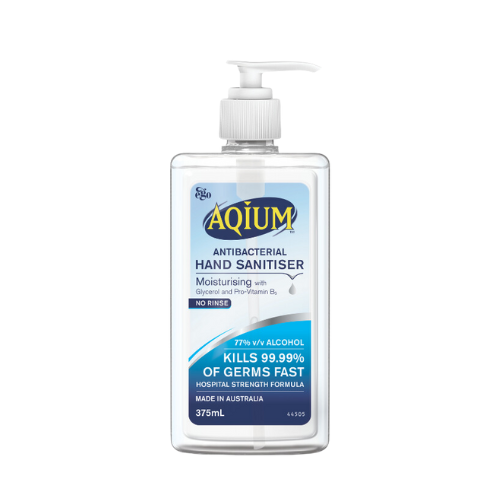 Aqium Antibacterial Hand Sanitiser 375ml | VP Dental & Medical Supplies